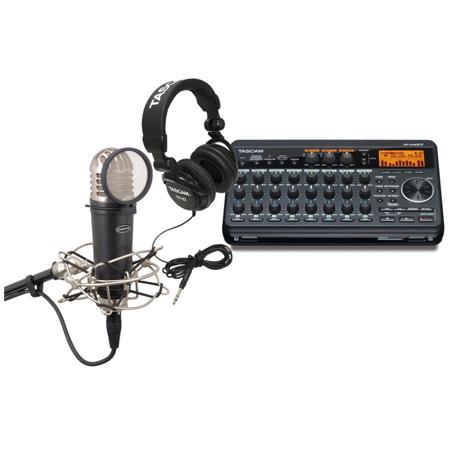 Tascam DP-008EX 8-Track Digital Multitrack Recorder With Audio Bundle