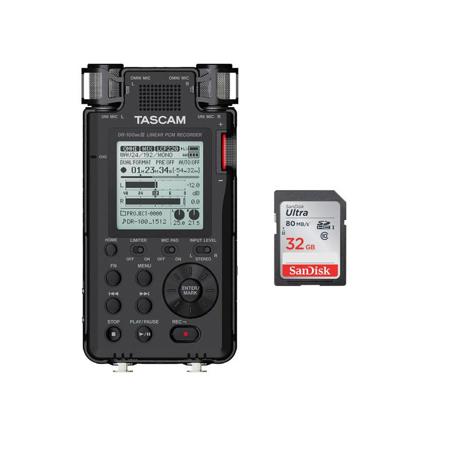 Tascam DR-100MKIII Stereo Linear PCM Recorder - with 32GB SDHC Card