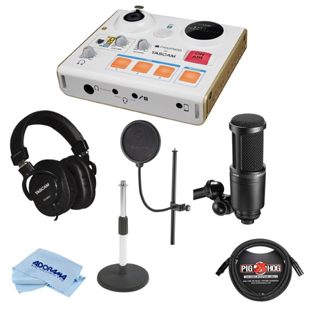 Tascam MiniSTUDIO Video Blogger Kit with Microphone, Headphone, Mic ...