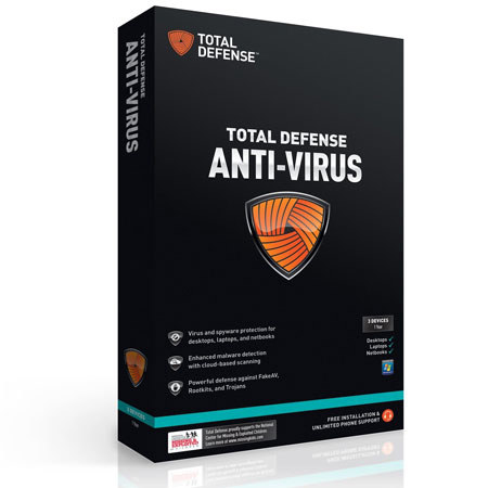 Total Defense Anti-Virus v8 Virus and Spyware Protection - 1 Year