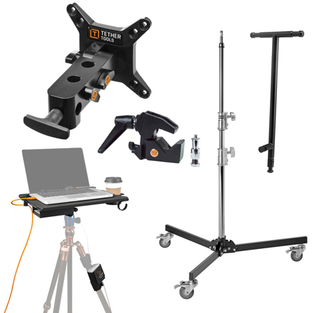 Tether Tools Rock Solid Roller Stand w/VESA Mount, Clamp, Arm, Pro ...