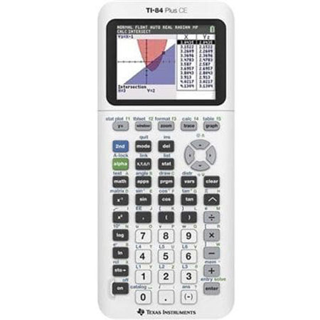 Texas Instruments TI-84 Plus CE Graphing Calculator, White - Adorama