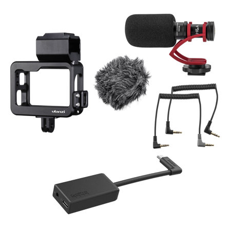 Ulanzi V3 Pro Dual Cold Shoe GoPro Cage for GoPro 5/6/7 W/On-Camera Mic ...