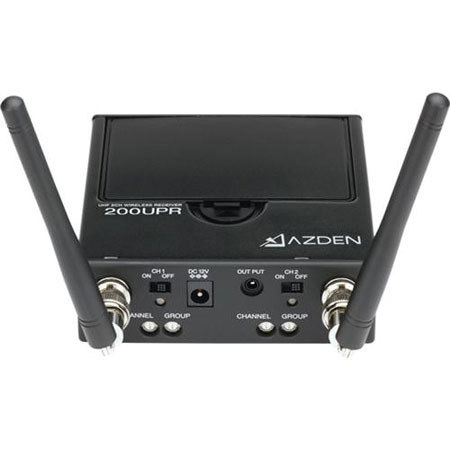 Azden 200UPR Wireless Discrete 2 Channel UHF Receiver with 63-User ...