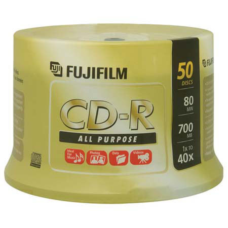 Fujifilm CD-R All Purpose,40x Speed,50 Disc Pck,Spindle 25367151