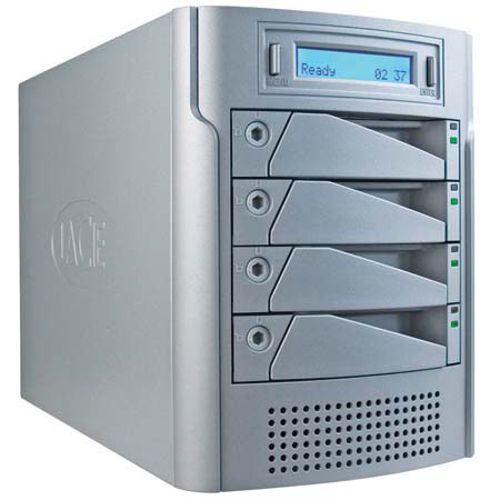 LaCie Biggest Quadra, 4 TB 4-disk RAID with 1 eSATA Port, 2 FireWire ...