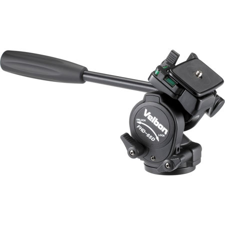 Velbon FHD-65D 3-Way Fluid Head with Reversible Handle and 1/4" Tripod ...