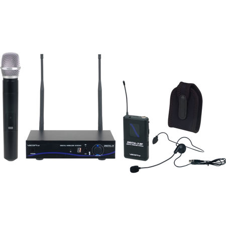 VocoPro Digital-31 Ultra Handheld/Headset Mic, Bodypack Tx & Single ...