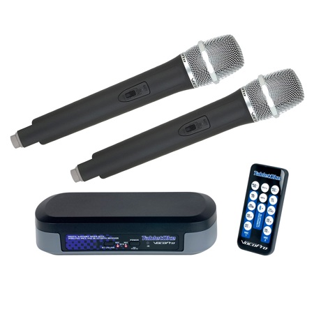 VocoPro TabletOke Digital Karaoke Mixer with 2x Wireless Mic, Bluetooth ...