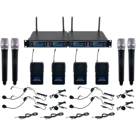 VocoPro UDH-4-ULTRA 4-Channel UHF/DSP Hybrid Wireless System
