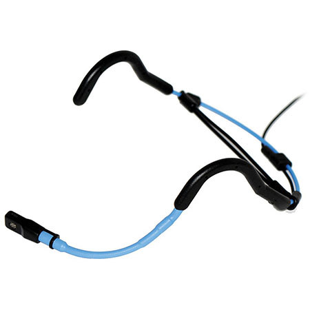 Voice Technologies VT720W Bi-Directional Headworn Microphone, Black/Blue