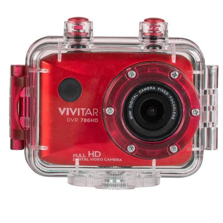 Vivitar DVR 786HD 12MP Action Camera, 2" Screen Size, Red - Adorama