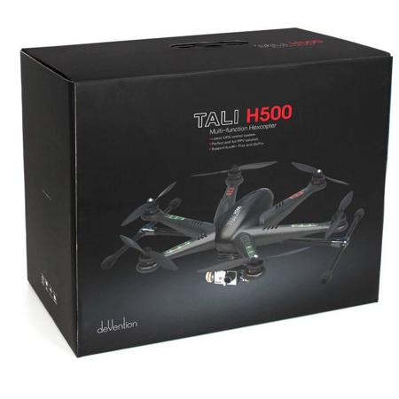 Walkera Tali H500 Drone Bundle with DEVO F12 Transmitter G 3D Gimbal for GoPro HERO3 and HERO4 TX5803 Video Transmitter Black