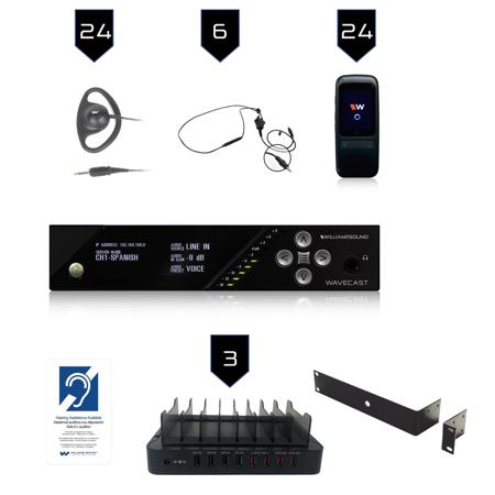 Williams Sound WaveCAST WF SY5 PRO-24 Wi-Fi Assistive Listening System ...