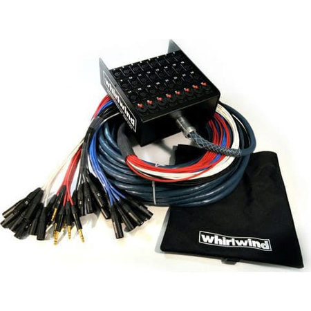 Whirlwind 100' Box to Fan 4 1/4" TRS Medusa Elite Snake Cable, 24 XLR ...