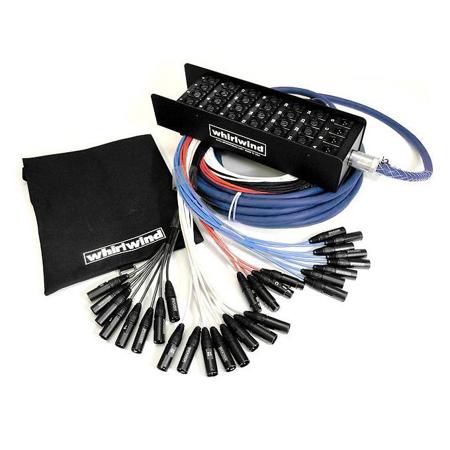 Whirlwind 100' Box to Fan 4 XLR Medusa Elite Snake Cable, 24 XLR Inputs