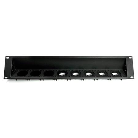 Whirlwind 2RU Space Angled Punched Rack Panel for 7 Tri-Loc Connectors PR2T