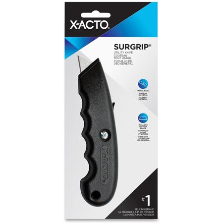 X-acto SurGrip Retractable Metal Utility Knife, Black - Adorama