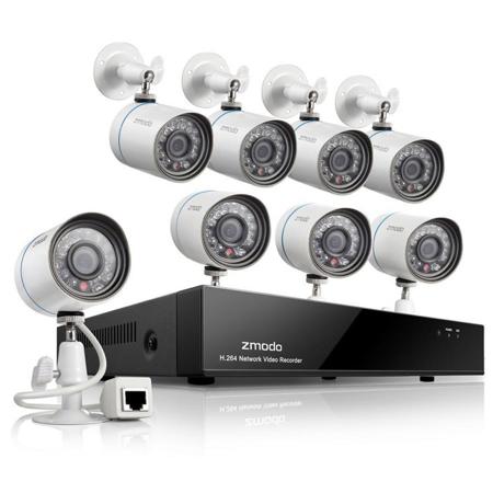Zmodo 8CH 720P NVR Security System, Includes 8x Bullet IP Network Camera