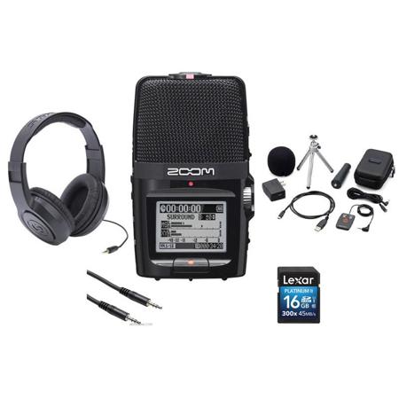 Zoom H2N Handy Recorder, Five Built-in Mic Capsules w/TAPH100 ...