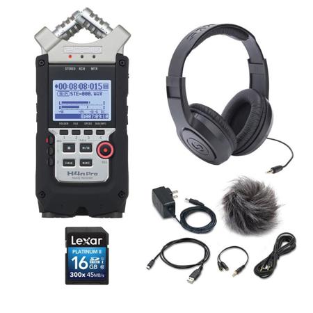 Zoom H4n Pro Handy Mobile 4-Track Recorder With Accessory Bundle