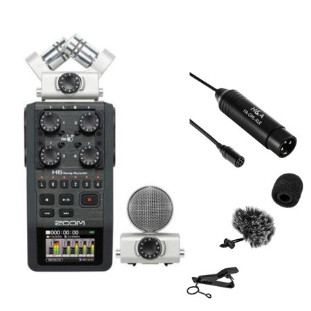 Zoom H6 Handy Recorder with Interchangeable Microphone System + XLR Lav Mic