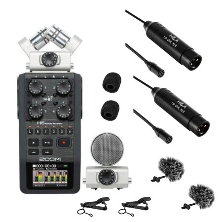 Zoom H6 Handy Recorder with Interchangeable Microphone System + 2x XLR ...
