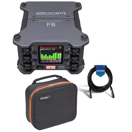 Zoom F6 Multi-Track Field Recorder With K-Tek KGBL1 Large Gizmo Bag/20 ...