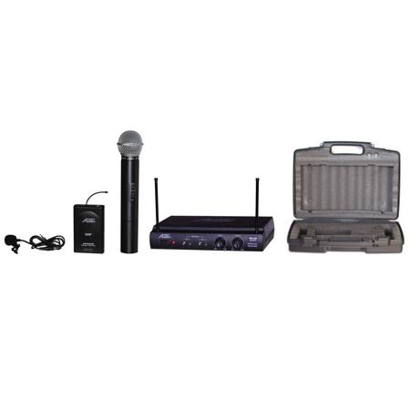 Audio 2000s AWM6032UX UHF Dual-Channel Wireless Headset/Handheld Mic System
