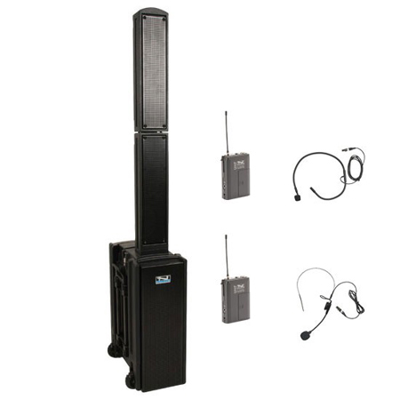 Anchor Audio Beacon Line Array Dual Basic Package, CM-60 Collar Mic,HBM ...