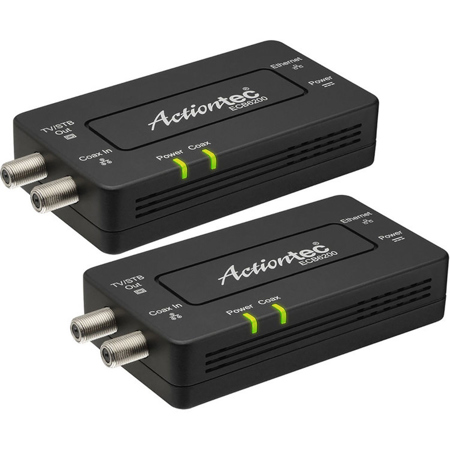 Actiontec Bonded MoCA 2.0 Ethernet to Coax Adapter, 2 Pack ECB6200K02