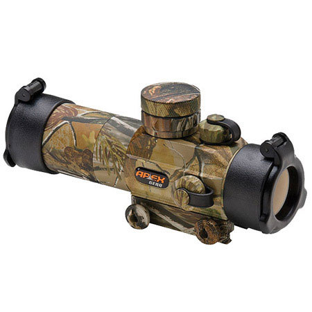 Apex Gear 1x30mm Crossbow Scope with 3-Dot Red Dot Reticle, Camo