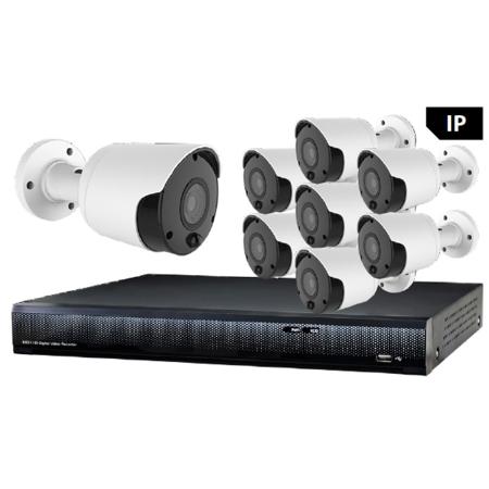 Alibi NB3 8MP 8-Bullet Camera 95 IR IP Security Kit with 16-Channel NVR ...