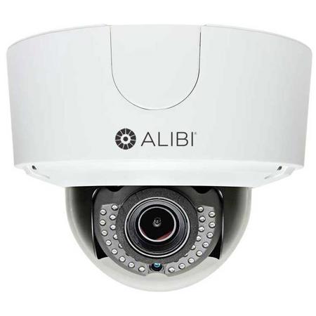 Alibi 3MP WDR Outdoor TDR Dome IP Security Camera, White/Black
