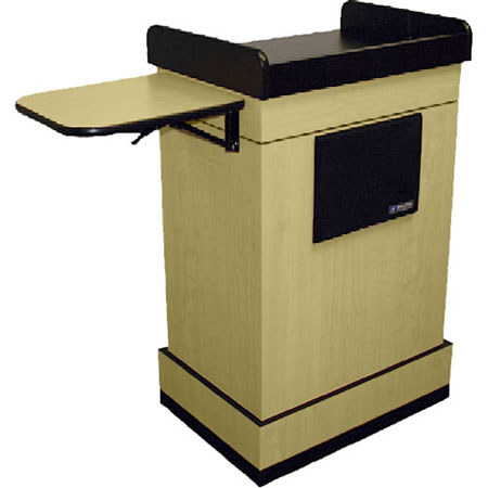 AmpliVox SS323 Computer Lectern with Sound, Maple - Adorama