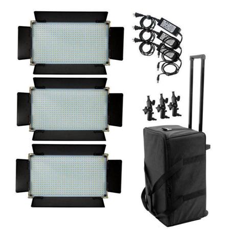 Alzo Digital 3x 16x9 Ultra Lightweight Bi-Color LED Panel Video Light ...