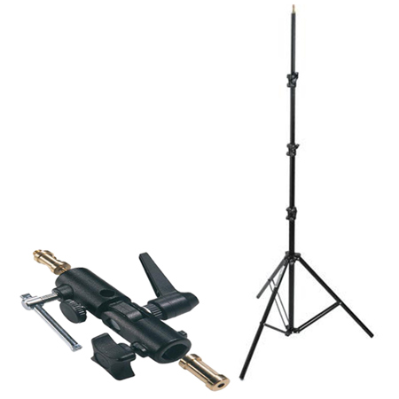 Manfrotto 367B 9ft Basic Light Stand 4 Section W/026 Swivel Umbrella ...