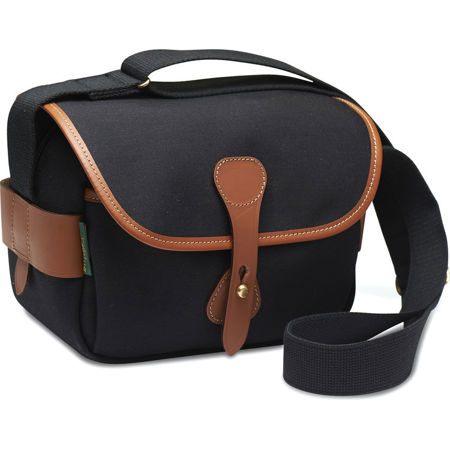 Billingham S2 Shoulder Bag, Black Canvas/Tan Leather - Adorama