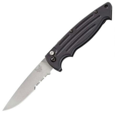 Benchmade Mini-Reflex II 3.17" Auto Serrated Edge, Drop Point Satin ...