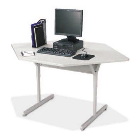 Bretford 65x42" Connections Corner Table with 24-32" Adjustable Height ...