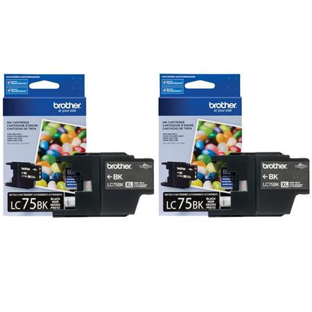 Brother 2 Pack LC75BK Innobella High Yield (XL Series) Black Ink Cartridge