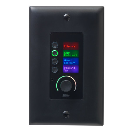 BSS EC-8BV Ethernet Controller with 8 Buttons and Volume Control, Black