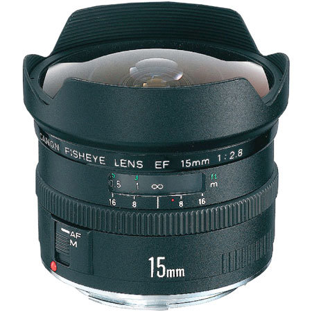 Used Canon EF 15mm f/2.8 Fisheye Wide Angle Auto Focus Lens - Adorama