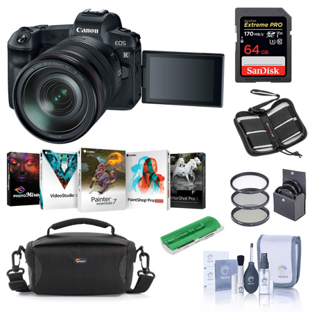 Canon EOS R Mirrorless Camera with RF 24-105mm F4 L IS Lens W/Free ...