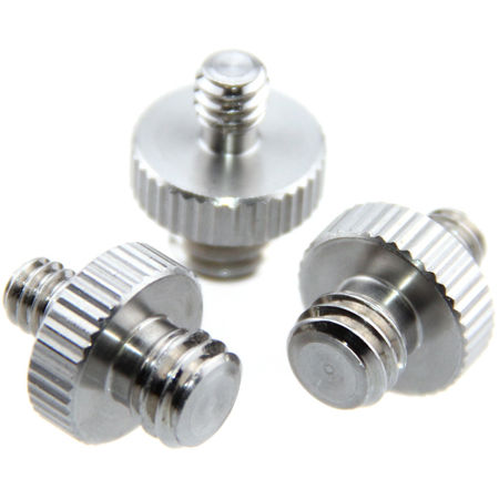 CAMVATE 1/4"-20 Male to 3/8"-16 Double-ended Male Screw Adapter, 3-Pack ...