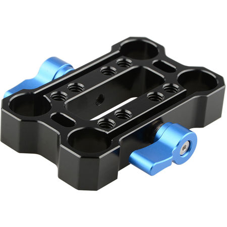 CAMVATE Height Riser Offset Railblock 15mm Rod Clamp, Blue Levers C1712