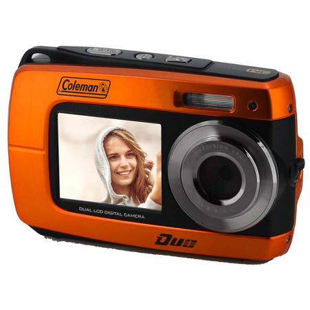 Coleman Duo2 2V8WP Dual Screen Shock & Waterproof Digital Camera, Orange