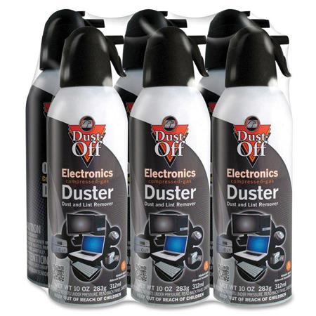Falcon Dust-Off 10 oz Compressed Gas Disposable Duster Spray Can, 6-Pack