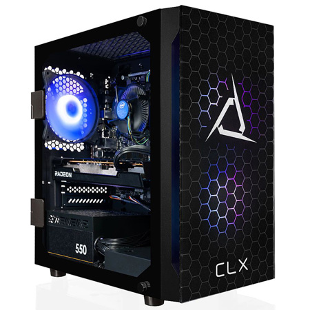 CLX SET Gaming Desktop, i5-11400F, 16GB, 500GB SSD+2TB HDD,RX 6600 XT ...