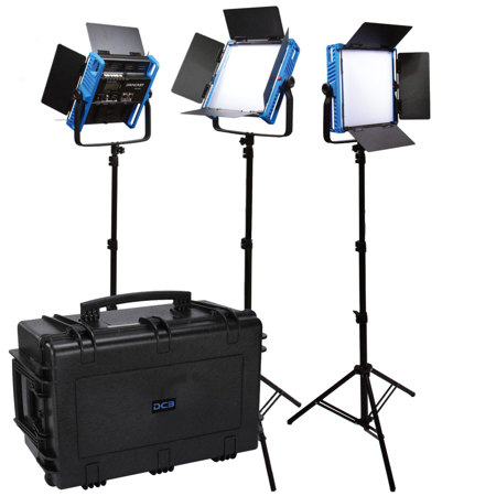 Dracast Kala Plus Series LED1000 60W Bi-Color LED 3-Light Kit with Travel Case DRKP1000B3K